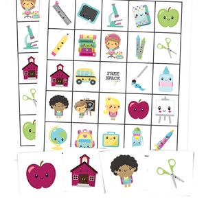 Back to School Bingo Game - Etsy