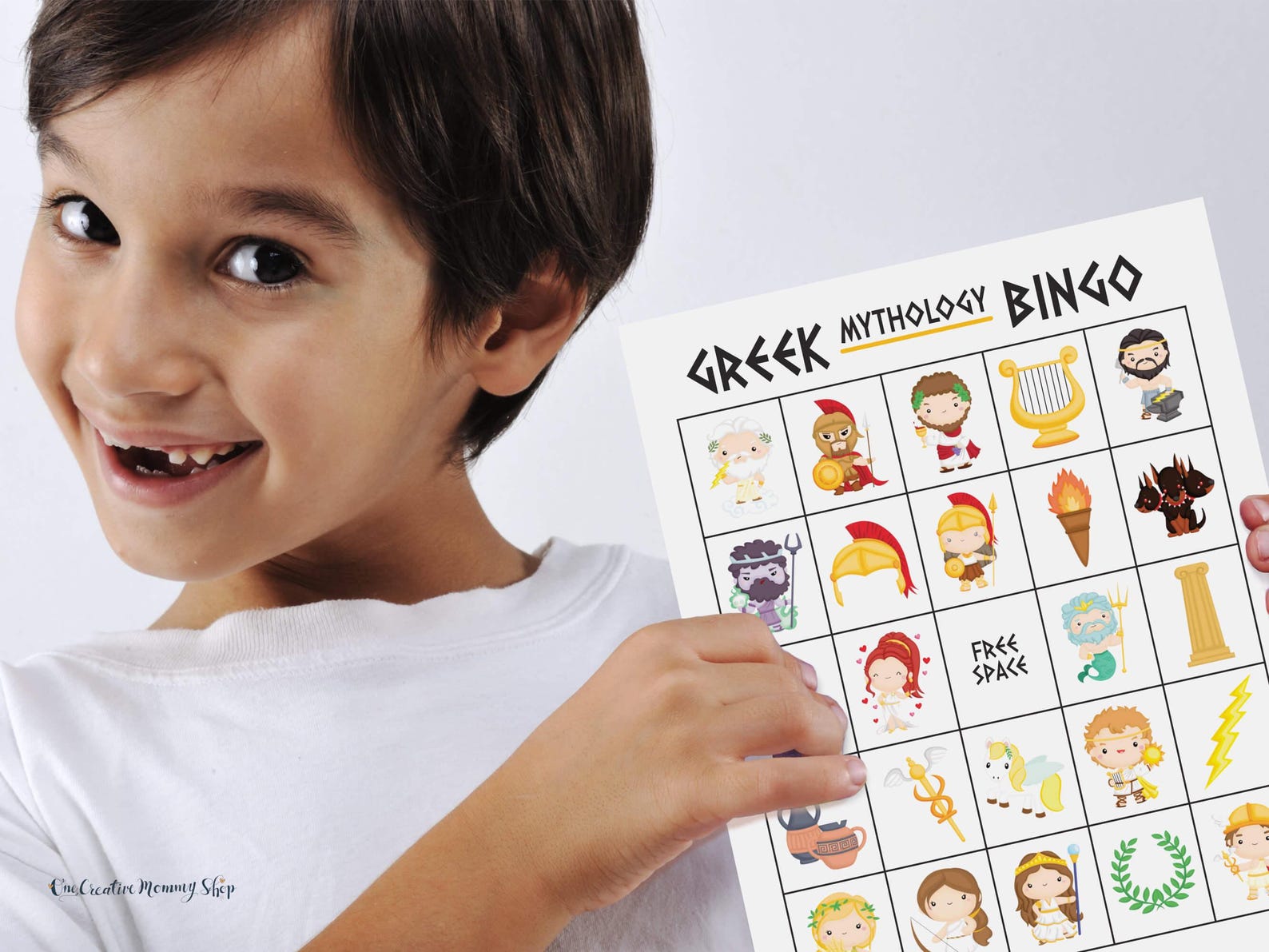 Greek Mythology Bingo Game for Kids; Greek Gods and Goddesses; 30 ...
