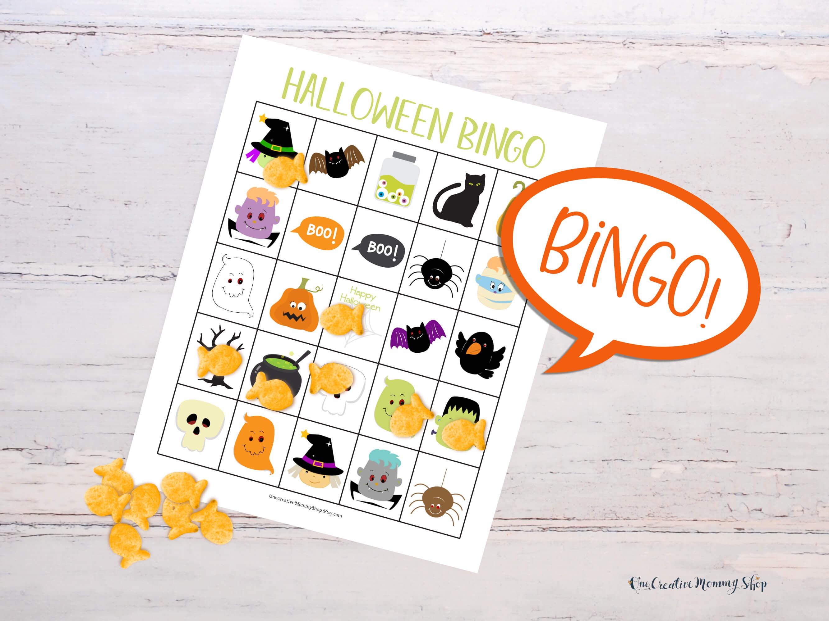 Halloween Bingo Spooky Card Game for Parties and Large Groups; 30 ...