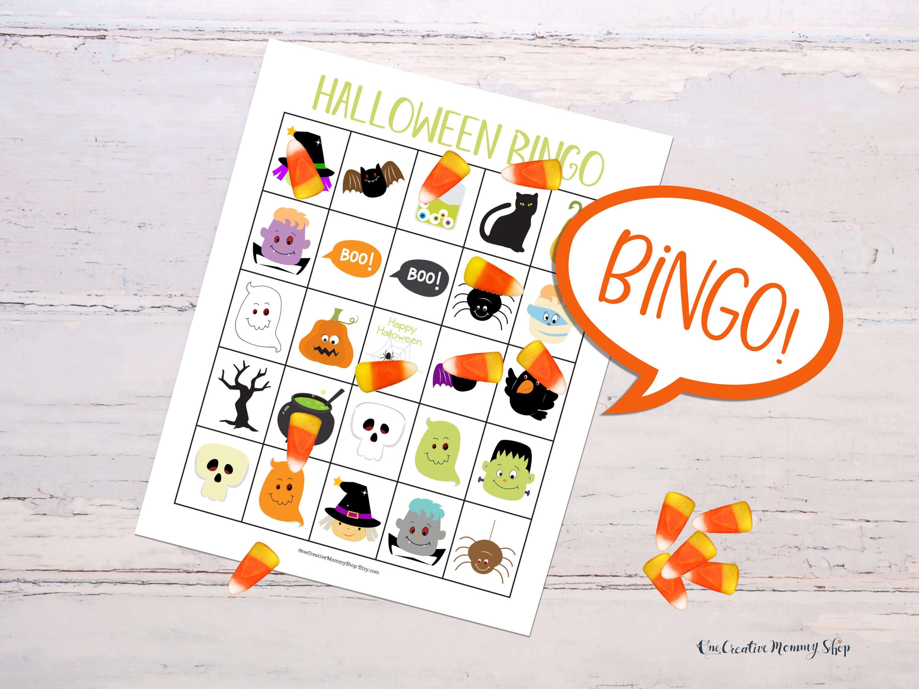 Halloween Bingo Spooky Card Game for Parties and Large Groups, 60 ...