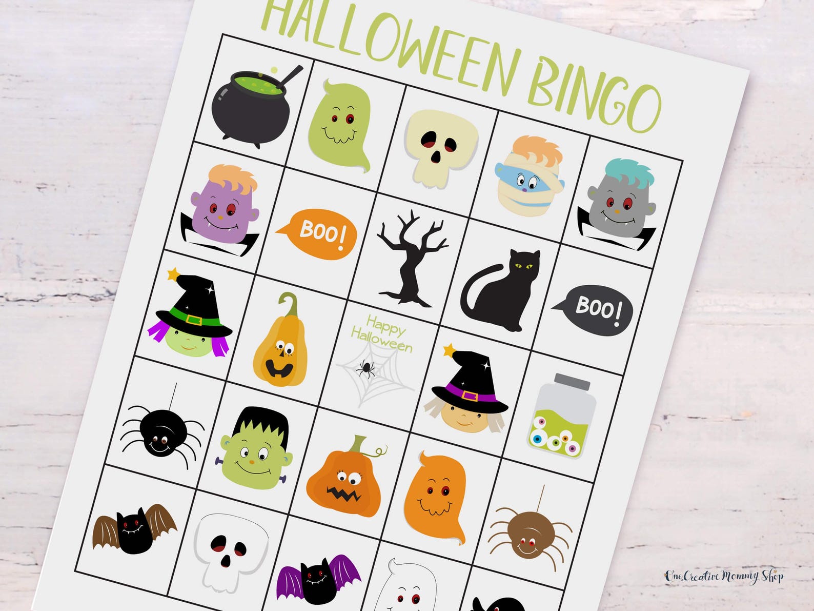 Halloween Bingo Spooky Card Game for Parties and Large Groups, 60 ...