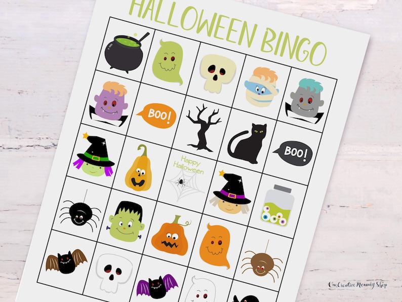 Halloween Bingo Spooky Card Game for Parties and Large Groups, 60 ...