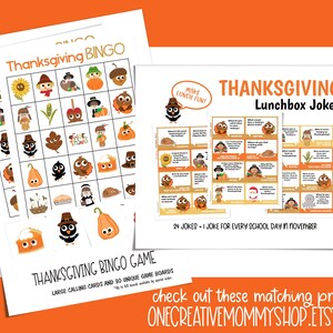 24 Printable Thanksgiving Jokes for Kids - Lunchbox Notes & Stickers ...