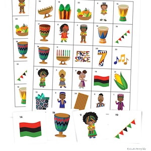 Kwanzaa Bingo Card Game for Parties and Family Gatherings; 30 Printable ...
