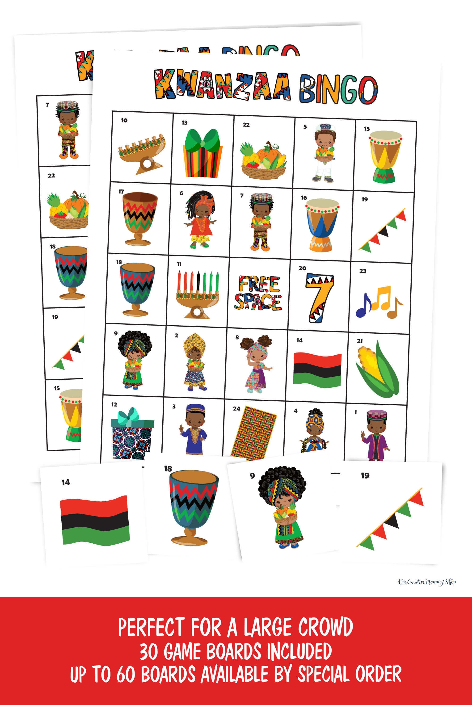 Kwanzaa Bingo Card Game for Parties and Family Gatherings 30 Printable ...