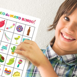 Cinco De Mayo Bingo Cards; 30 Printable Game Boards; Mexican Fiesta Fun ...