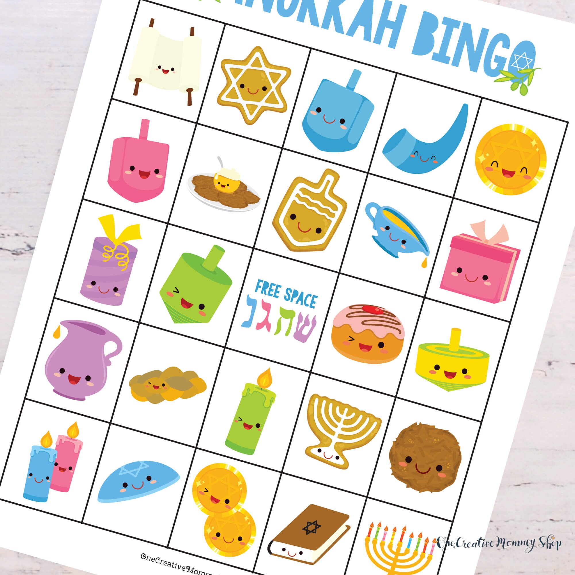 Hanukkah Bingo Game for Parties / Large Groups 30 Printable Game Boards ...