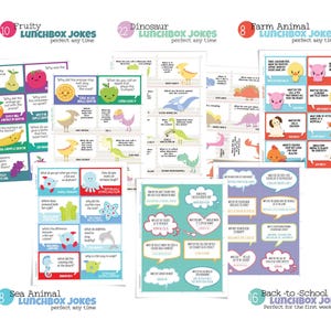 Lunchbox Joke Cards, 232 School Lunch Notes Funny Jokes for Kids ...