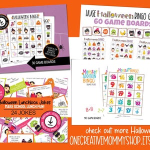 Halloween Bingo Spooky Card Game for Parties and Large Groups, 60 ...