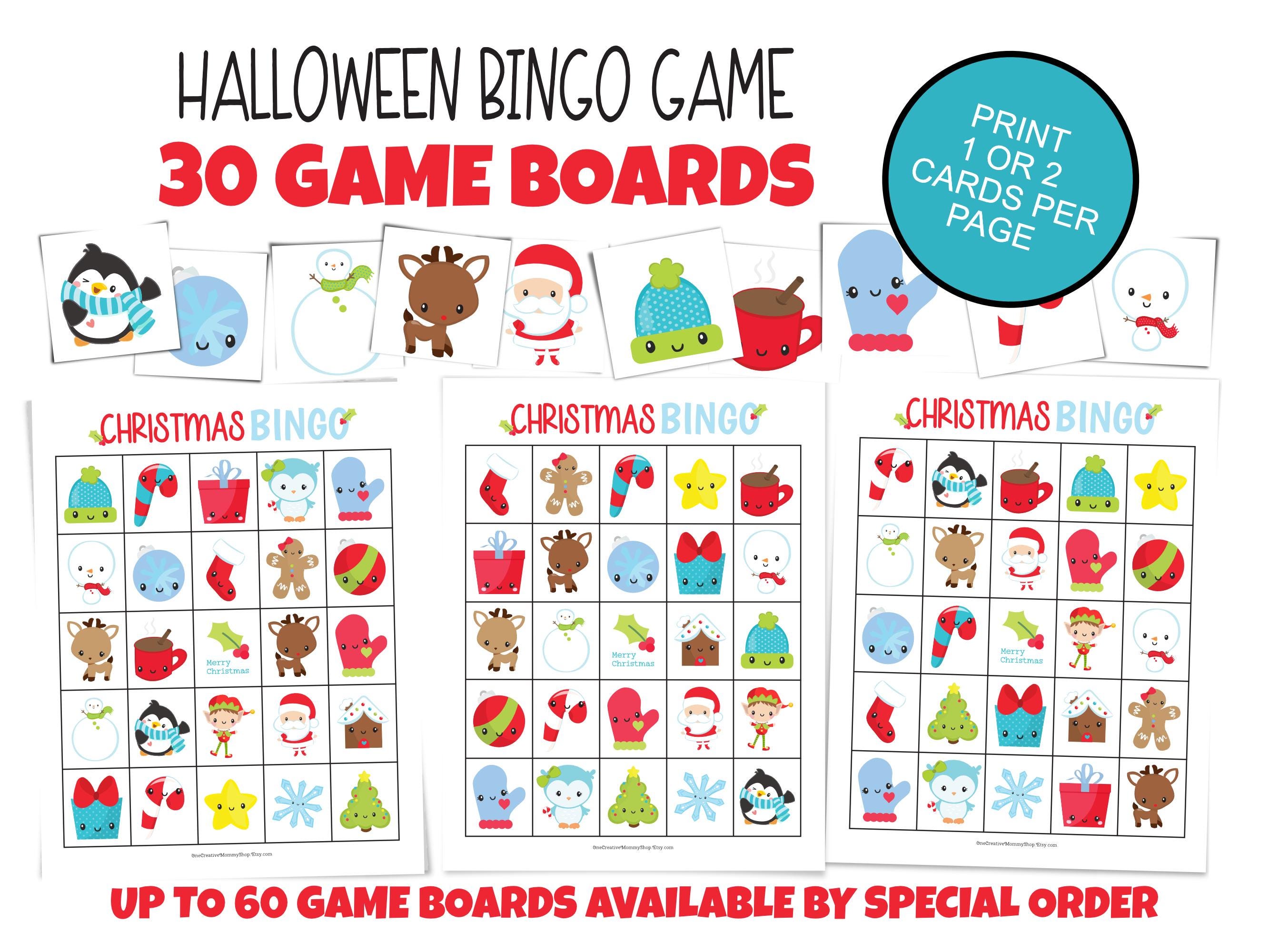 Christmas Bingo Game for Parties and Large Groups; 30 Printable Game ...