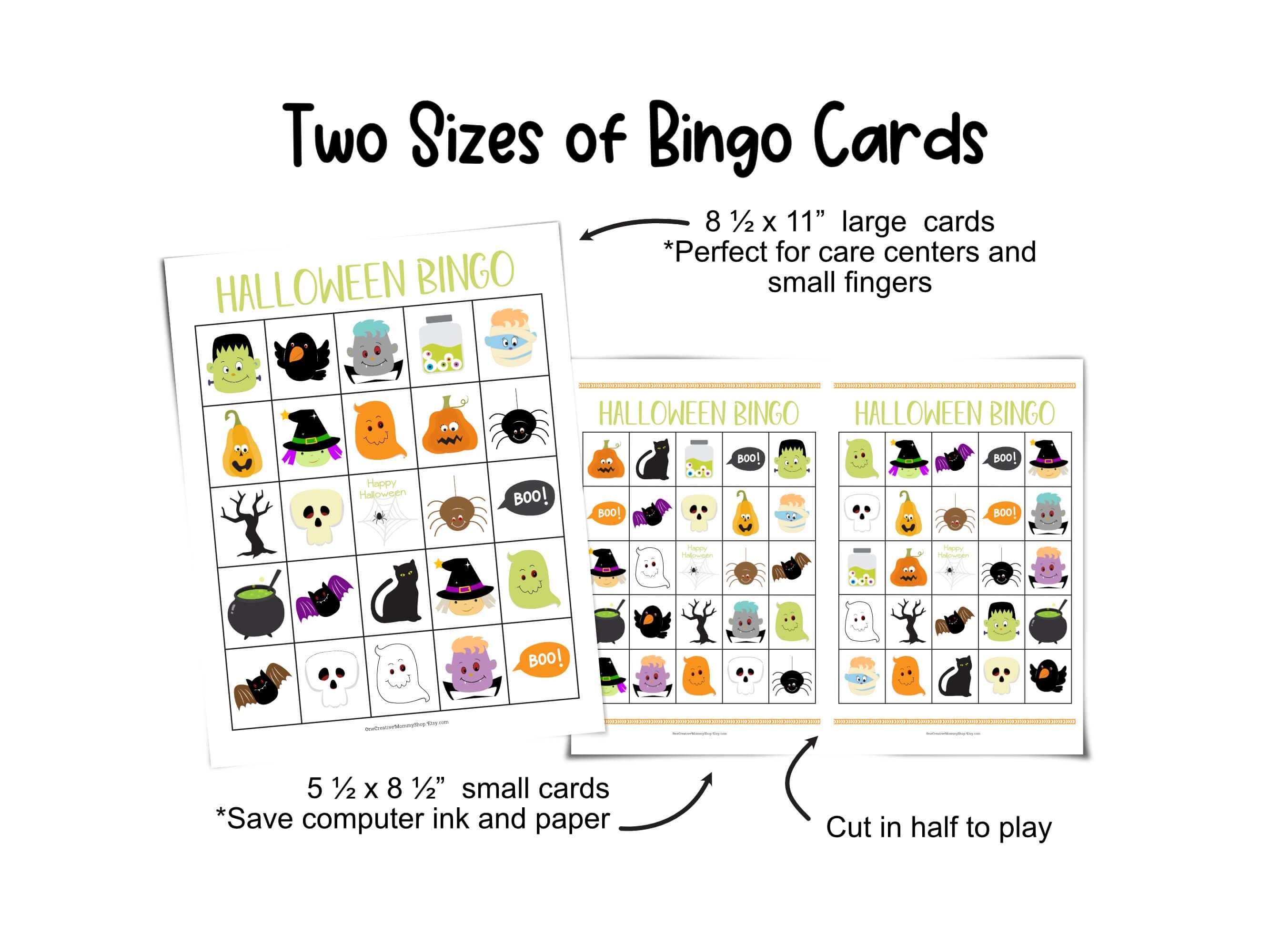 Halloween Bingo Spooky Card Game for Parties and Large Groups; 30 ...