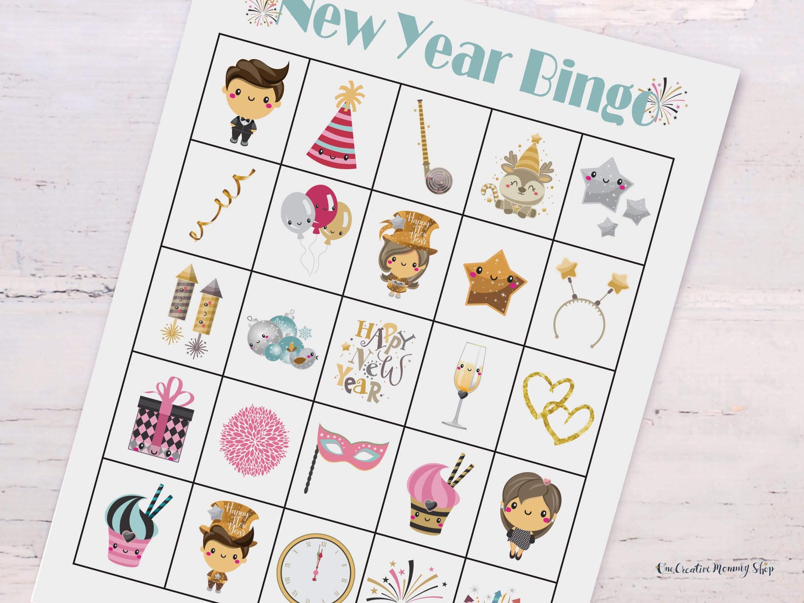 New Year's Eve Bingo Cards for Kids; 30 Printable Game Boards; Fun New ...