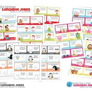 Lunchbox Joke Cards, 232 School Lunch Notes Funny Jokes for Kids ...