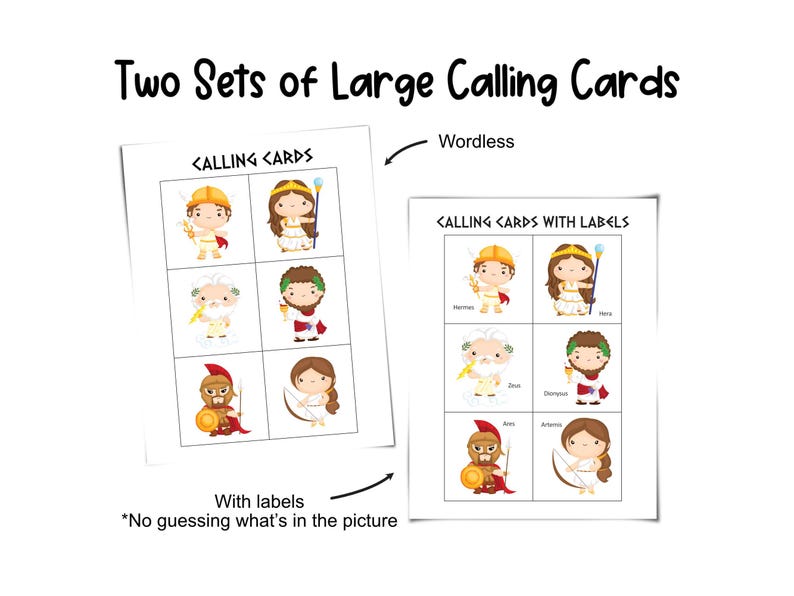 Greek Mythology Bingo Game for Kids; Greek Gods and Goddesses; 30 ...
