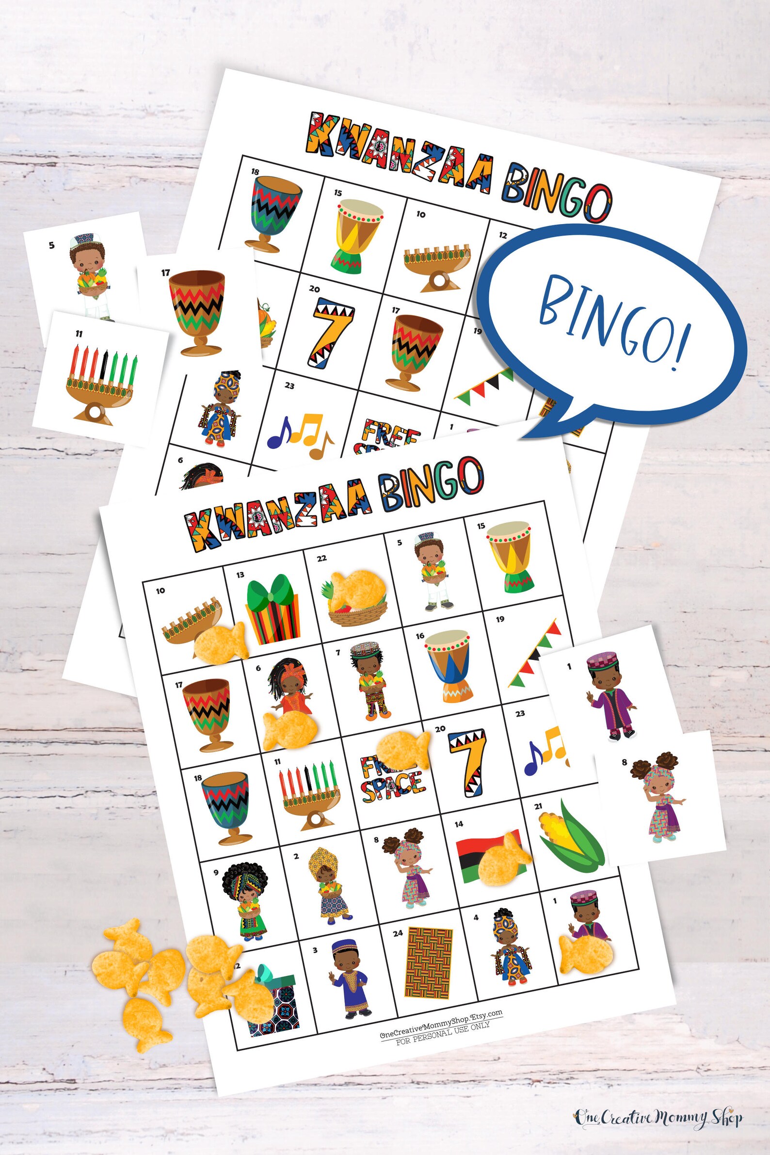 Kwanzaa Bingo Card Game for Parties and Family Gatherings; 30 Printable ...
