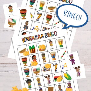 Kwanzaa Bingo Card Game for Parties and Family Gatherings; 30 Printable ...