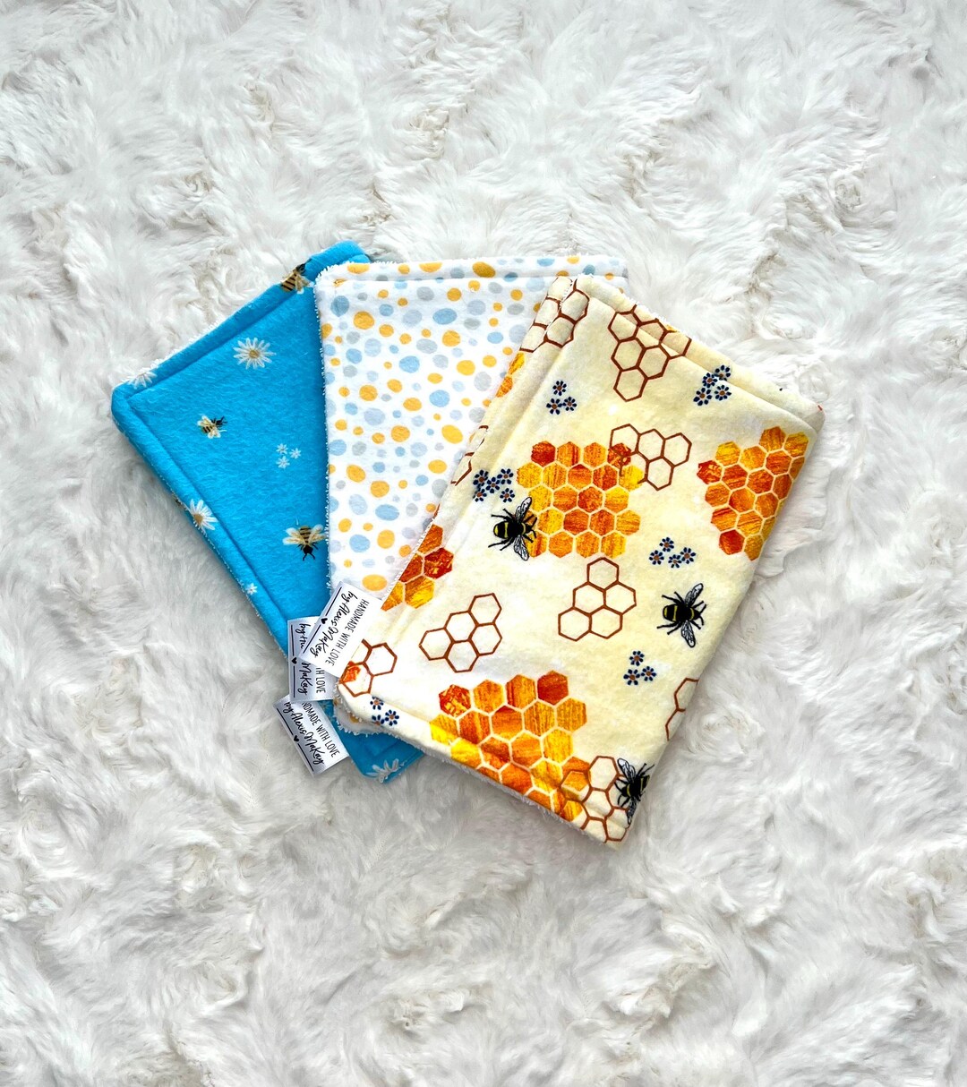 Bumblebee Burp Cloth Mini Bundle (set of 3) | Soft Flannel and ...