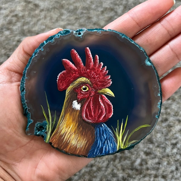 Hand Painted Agate - Etsy