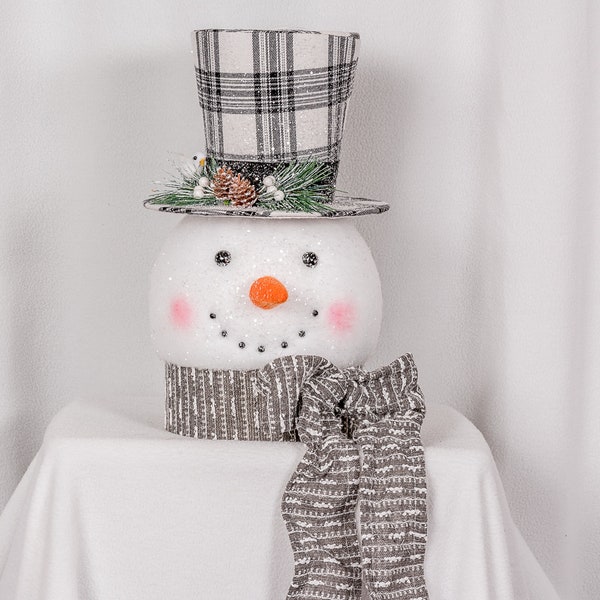 Snowman Head Tree Topper - Etsy