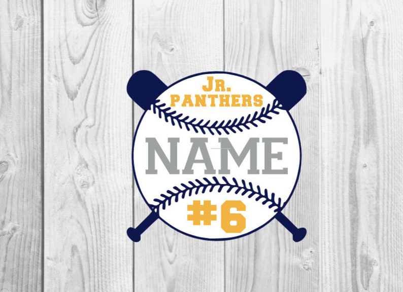 2 COLOR Baseball Window Decal SVG File - Etsy