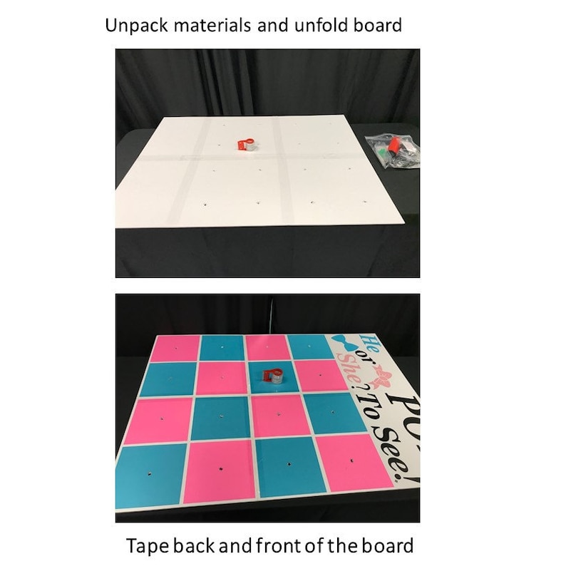 Gender Reveal Poster Board Game Kit | Etsy