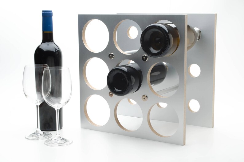 Modern/contemporary Square Tabletop Wine Rack/wine Storage - Etsy