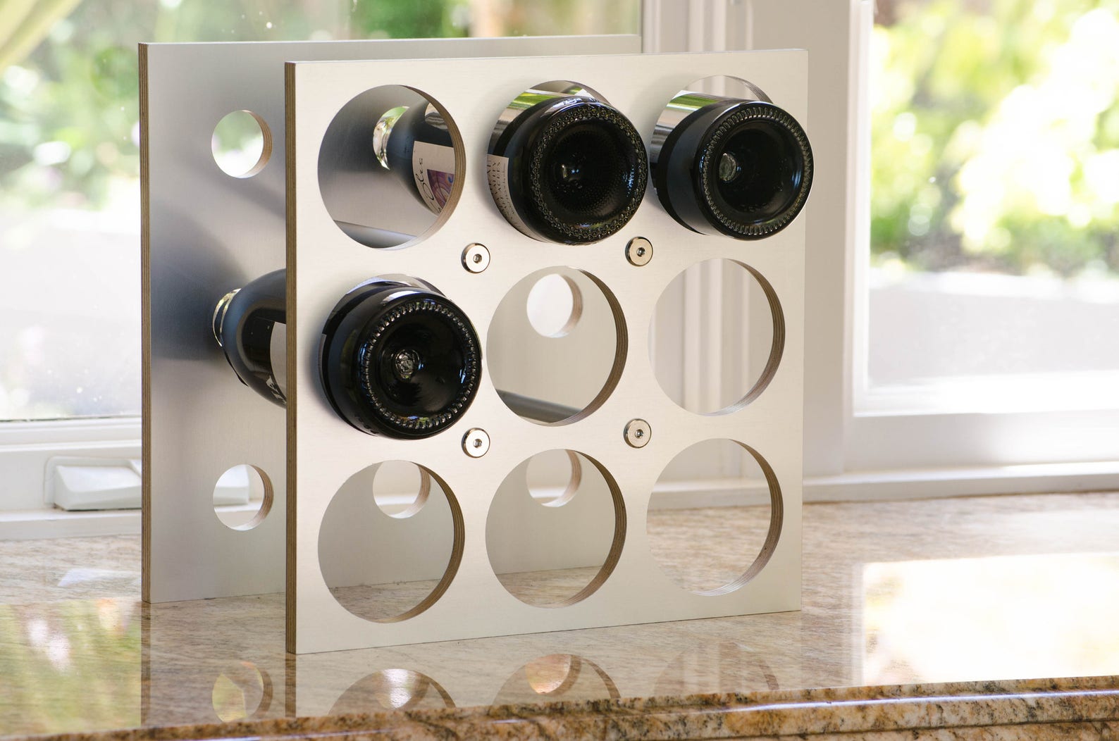 Modern/contemporary Square Tabletop Wine Rack/wine Storage - Etsy