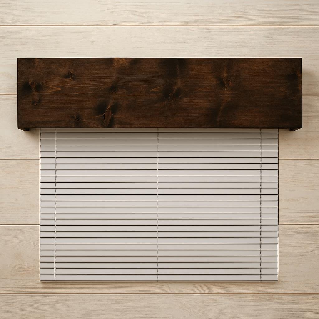 Handcrafted Wooden Valance – Modern Minimalist Window Topper, Natural ...