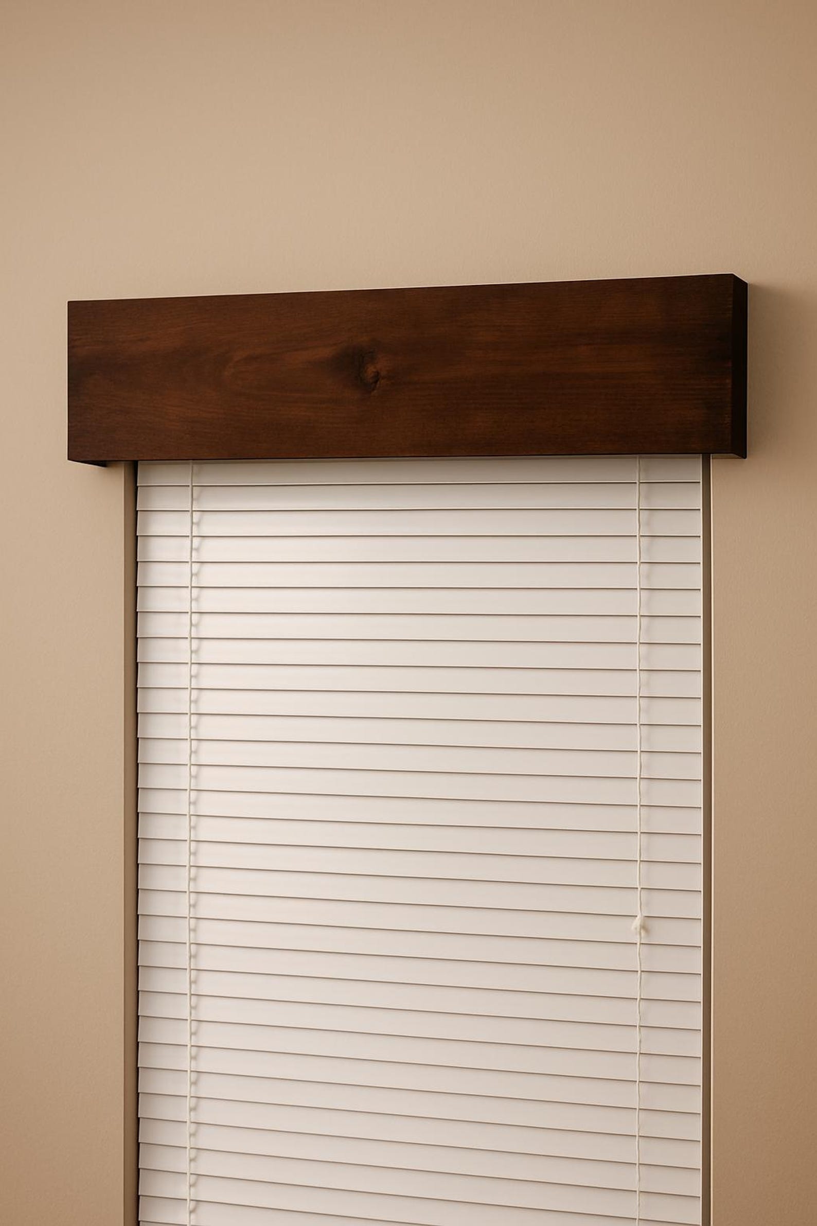 Handcrafted Wooden Valance – Modern Minimalist Window Topper, Natural ...