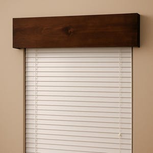Handcrafted Wooden Valance – Modern Minimalist Window Topper, Natural ...