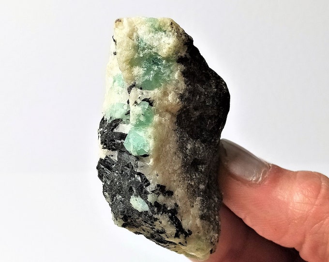 Emerald With Tourmaline in Matrix, Amazing Specimen , Green -black ...