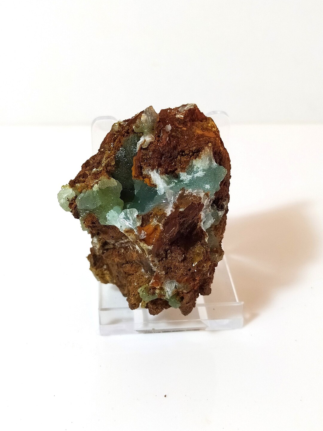 Cuprian Adamite With Blue Green Crystals Greek Mineral Rare Stone ...