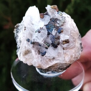 Calcite With Iridescent Goethite and Pyrite Rare Calcium Greek Mineral ...