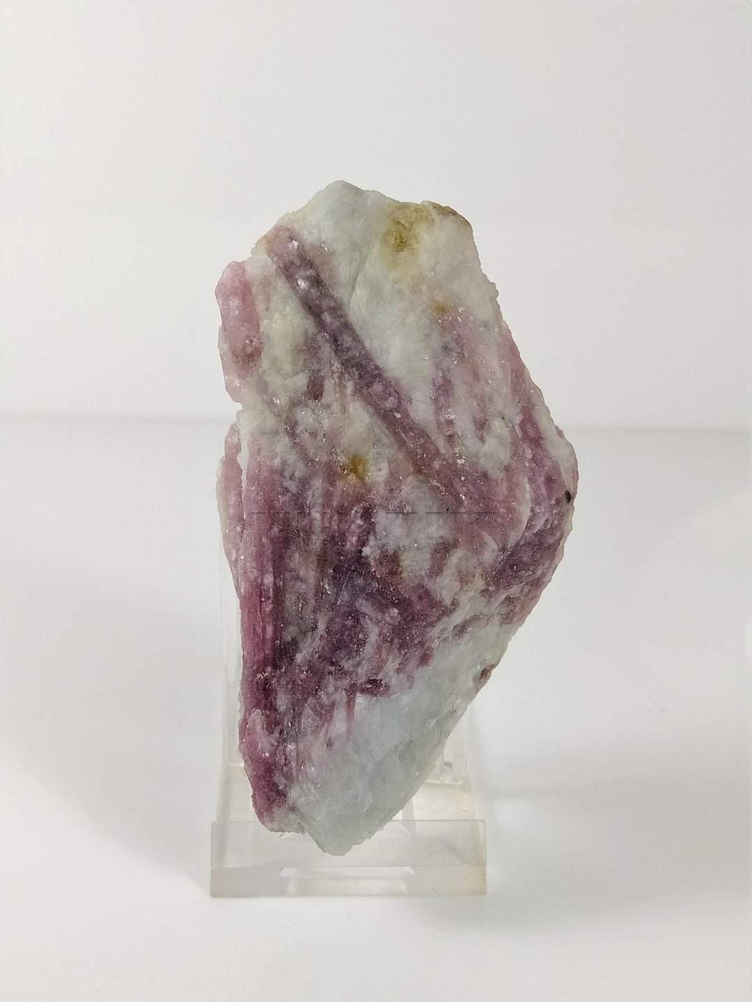 Large Pink Tourmaline Rutilated Quartz Crystal Mineral Specimen Red ...