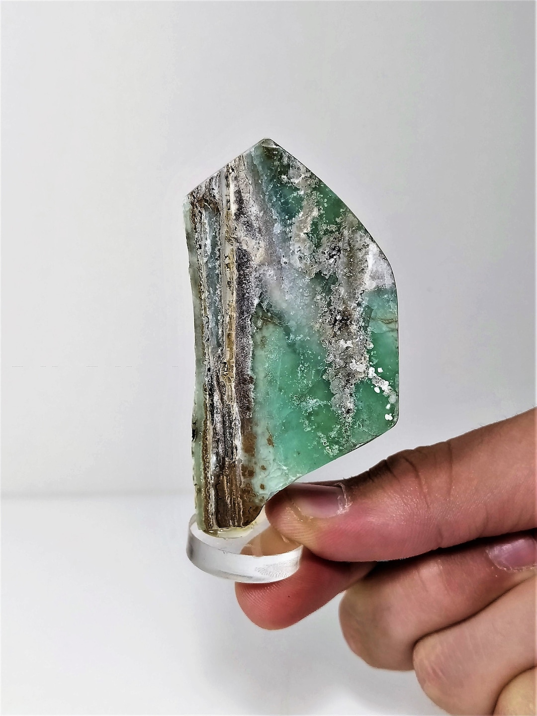 Polished Smithsonite Greek Minerals Blue Rock Rare Specimen Raw Gift ...