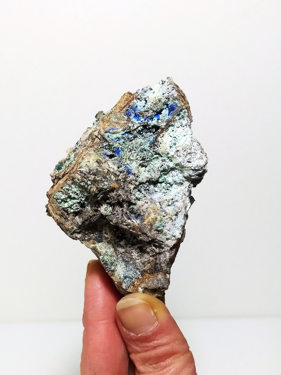 Sky Blue Gibbsite on Matrix, Greek Mineral, Blue Gift ,raw Stone ...