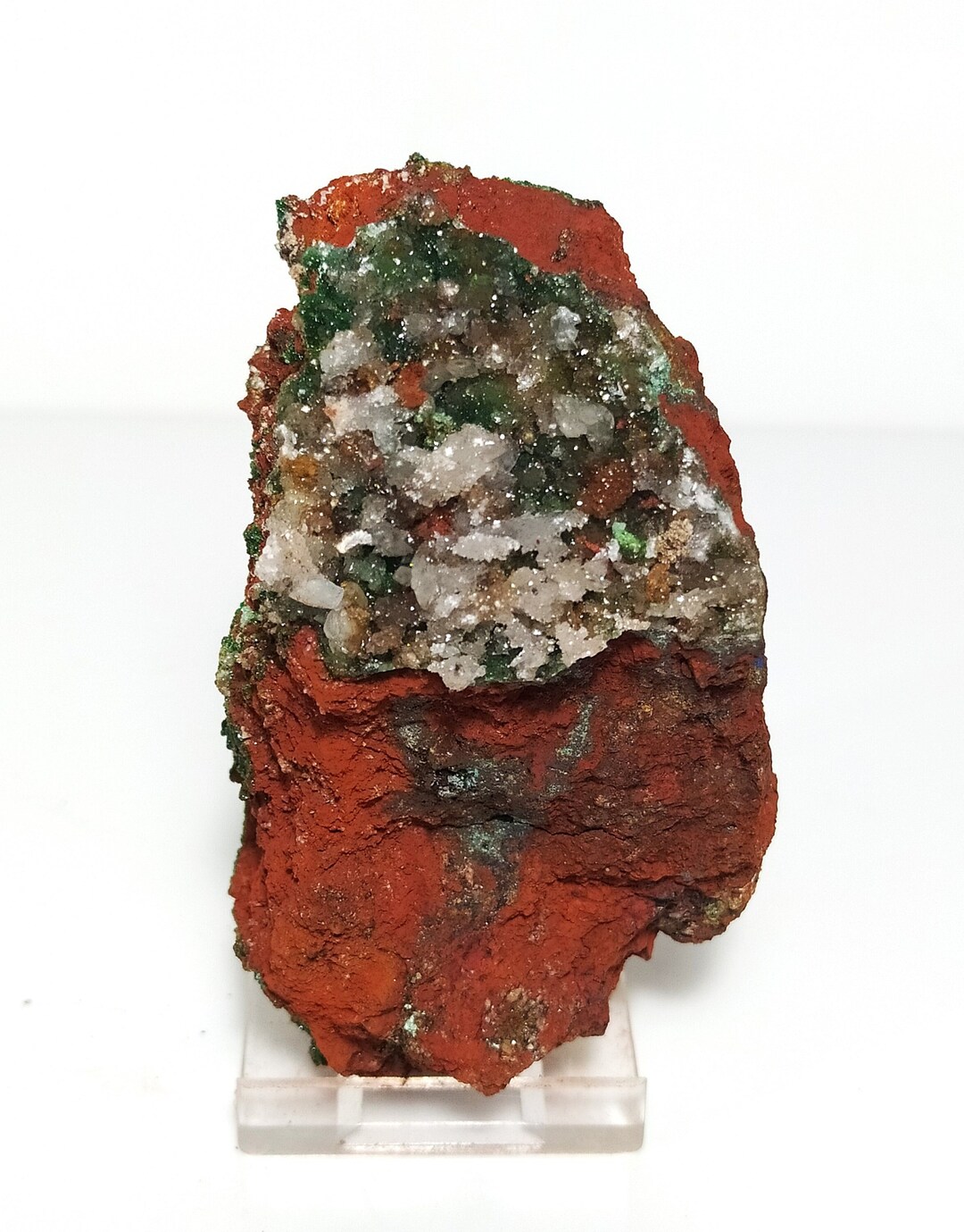 Rare Specimen Adamite in Red Limonitic Rocks, Greek Rare Minerals ...