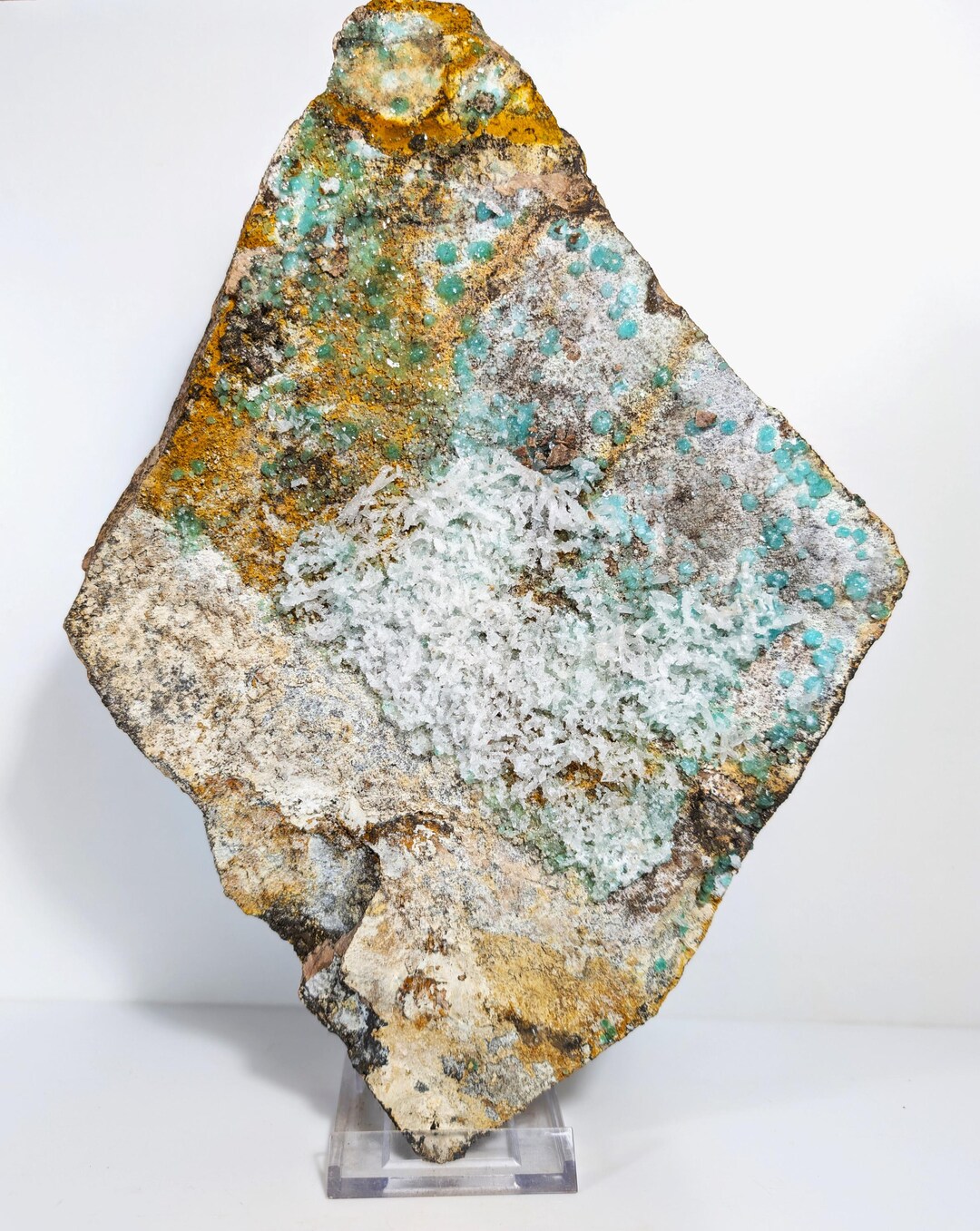 Adamite With Aragonite Crystals Large Specimen, Amazing Composition ...