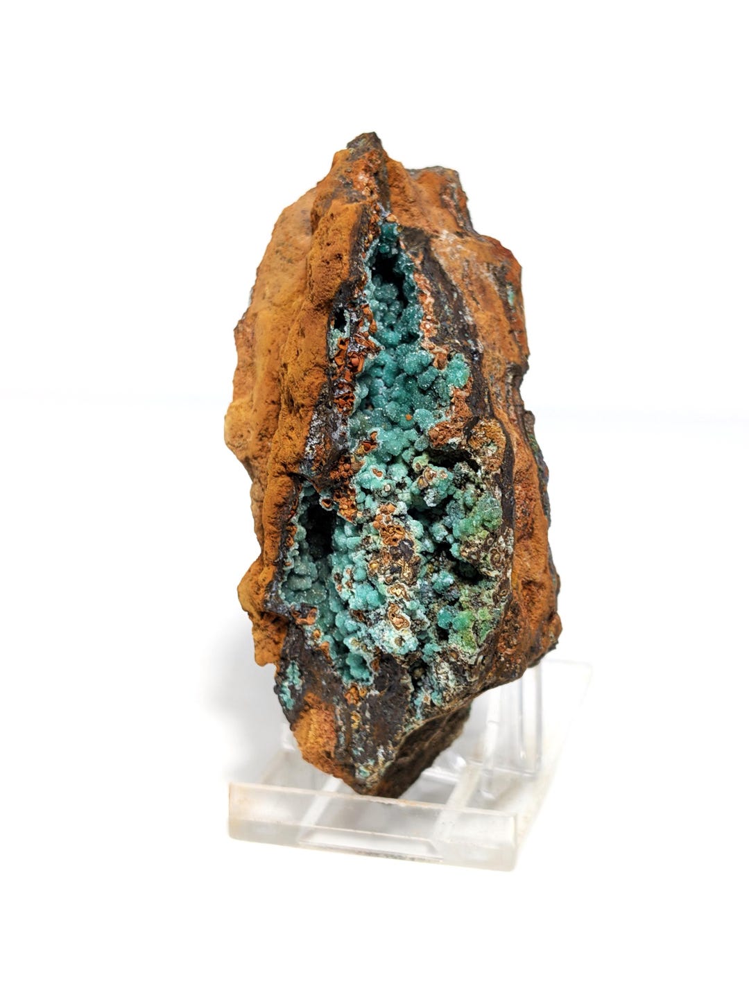 Adamite With Turquoise, Blue and Green Crystals in Limonite Rocks ...