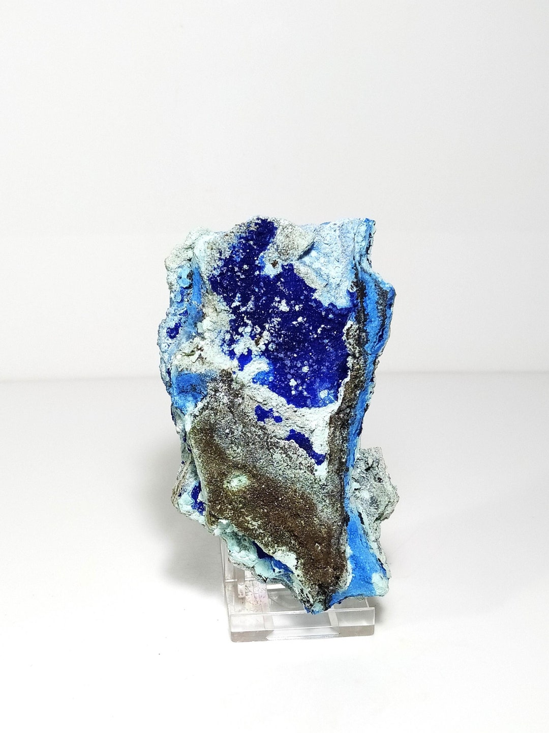 Gibbsite and Blue Allophane With Azurite ,greek Mineral, Blue Gift ,raw ...