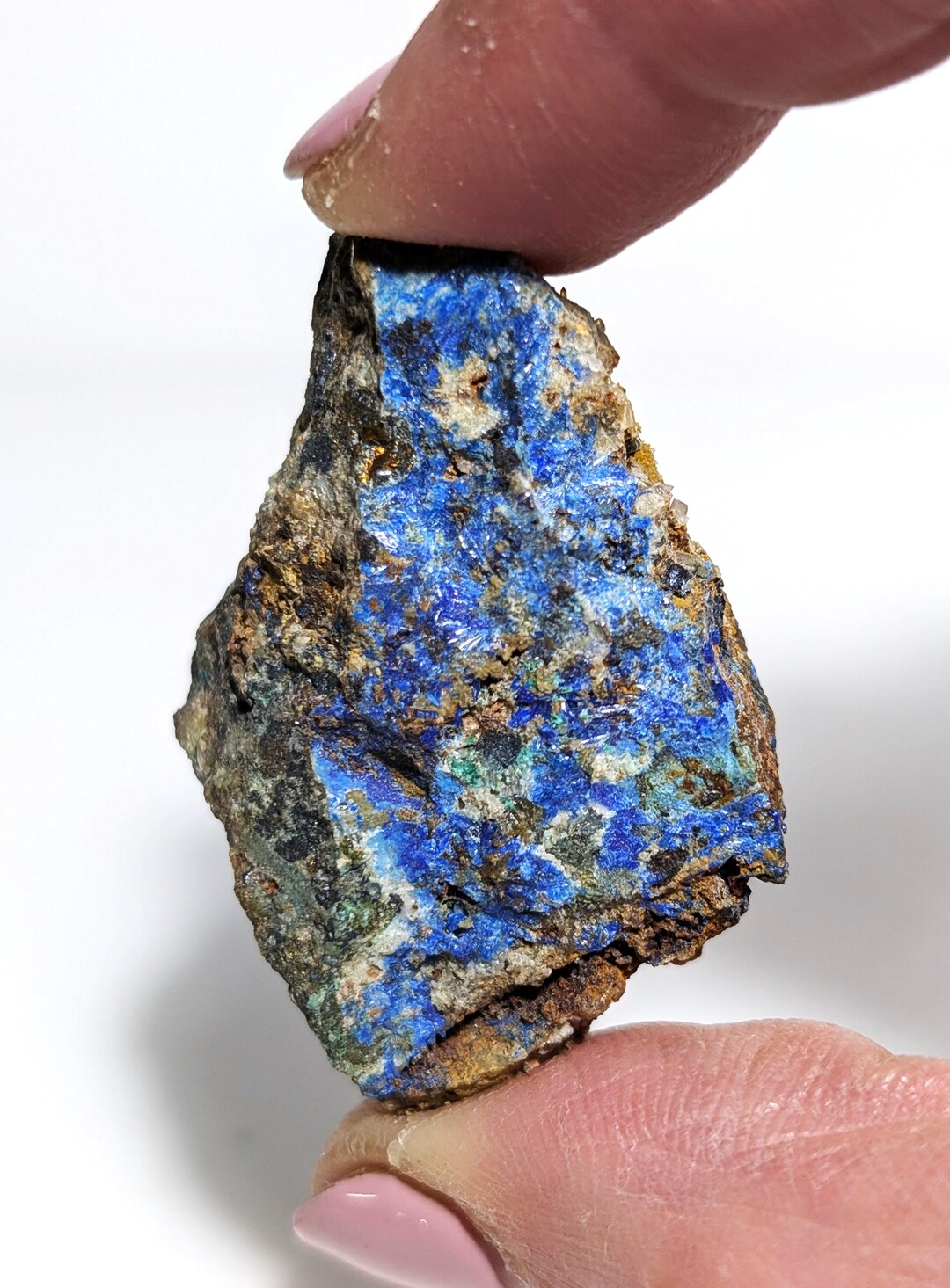 Greek Linarite A Rare Specimen, Greek Mineral, Raw Crystals, Linarite ...