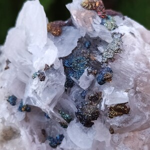 Calcite With Iridescent Goethite and Pyrite Rare Calcium Greek Mineral ...