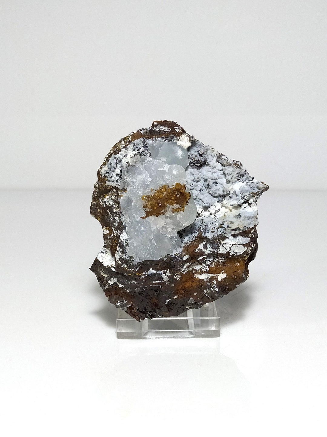 Silver Smithsonite in Manganese Rare Specimen ,greek Mineral,raw Silver ...