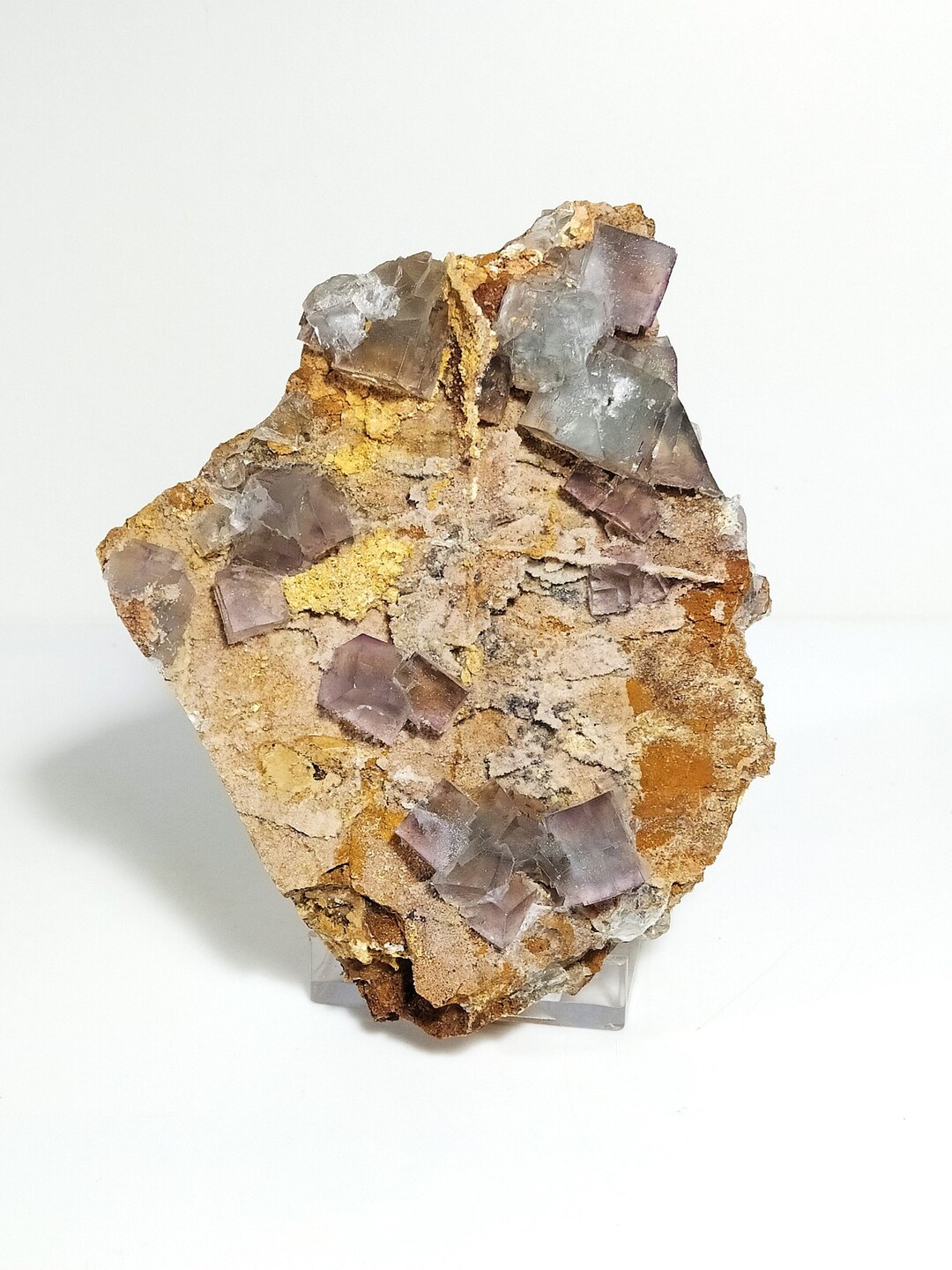 Fluorite in the Parent Limonite, Purple and Blue Colors Develop in a ...