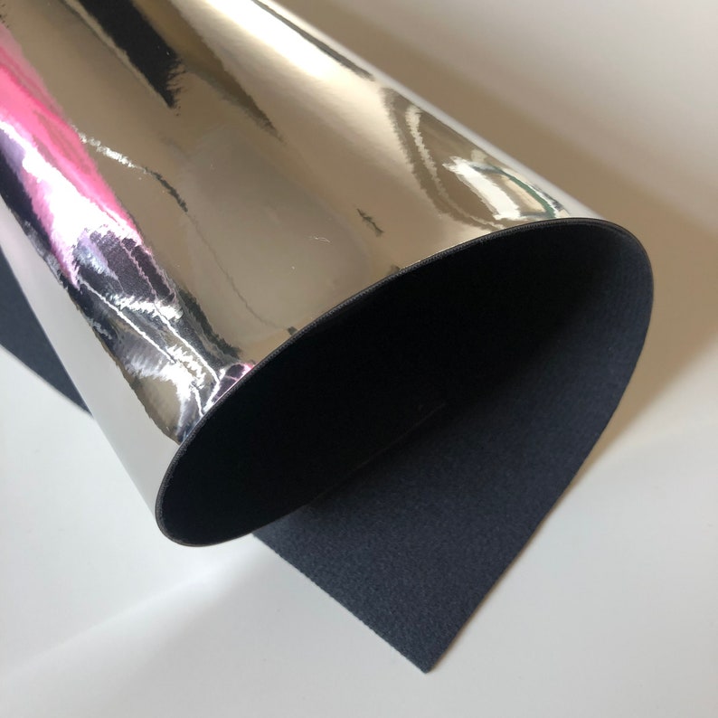 MIRROR LOOK PVC Fabric Available in 3 Colours | Etsy