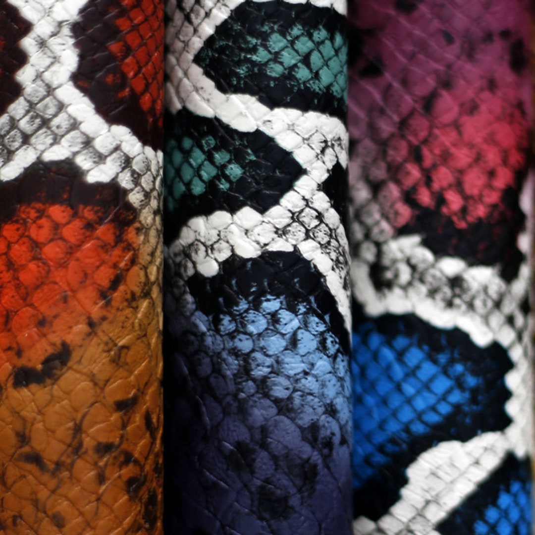 PYTHON Animal Print Leatherette Faux Leather Vinyl - Etsy UK