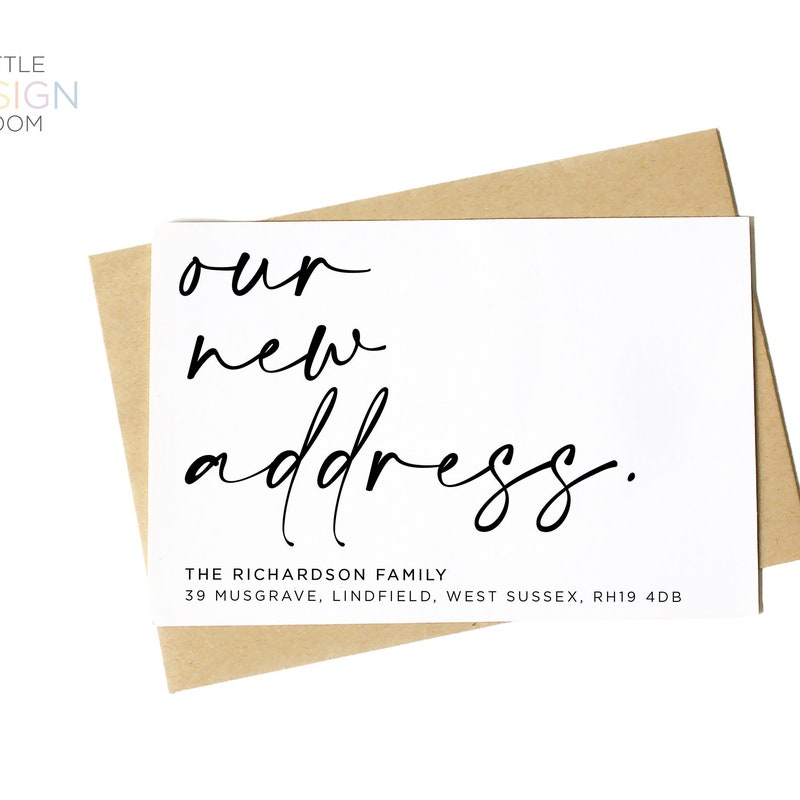 New Address Card - Etsy