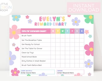 Printable Sticker Charts | Reward Chart | Behavior Chart | Kids Reward ...