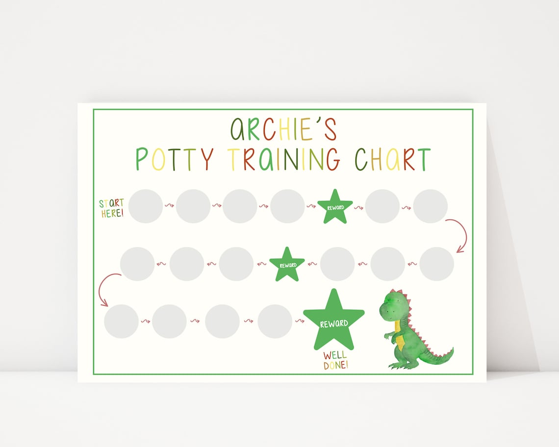 Toilet Training Chart Toilet Training Potty Training - Etsy UK