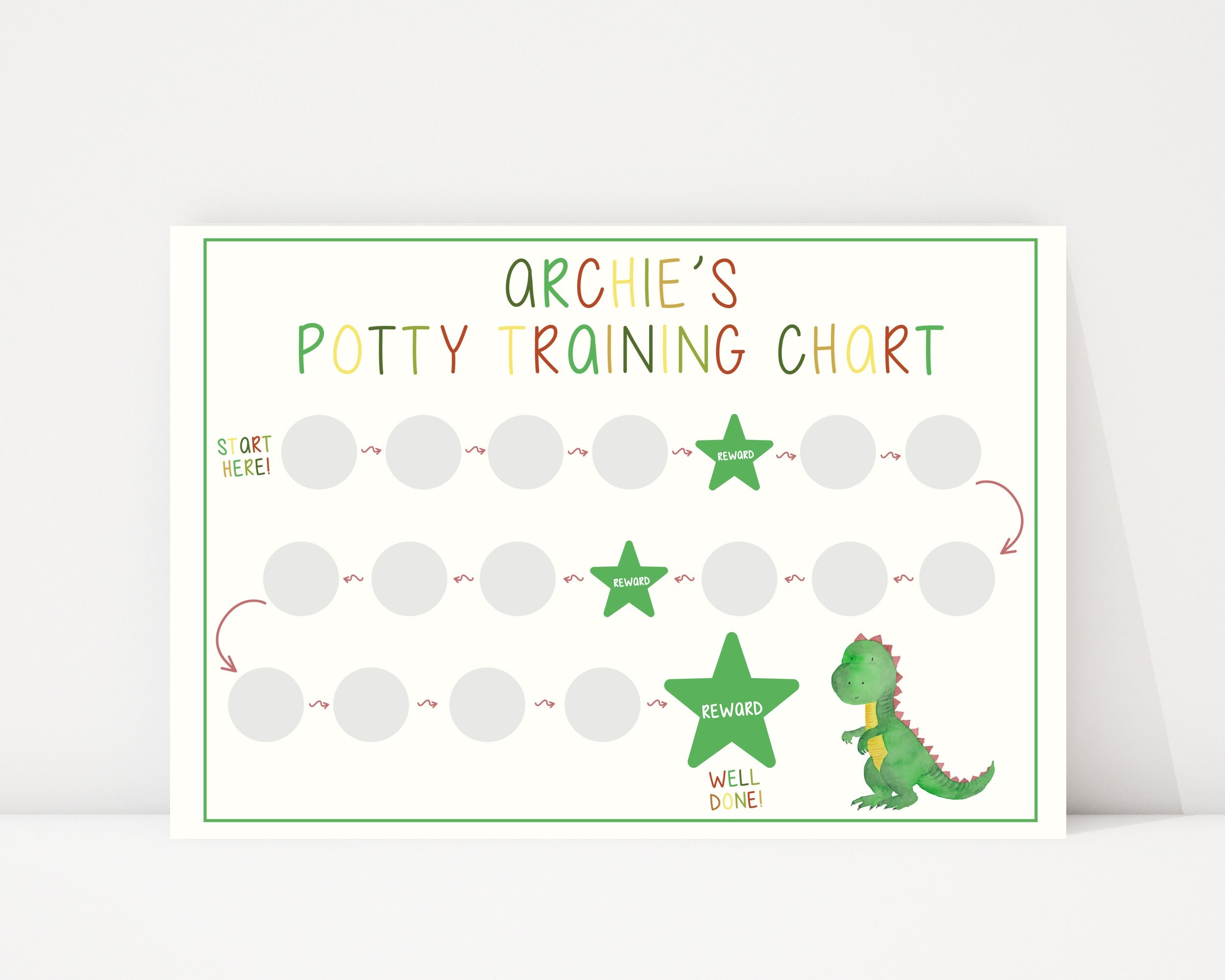 Toilet Training Chart Toilet Training Potty Training | Etsy